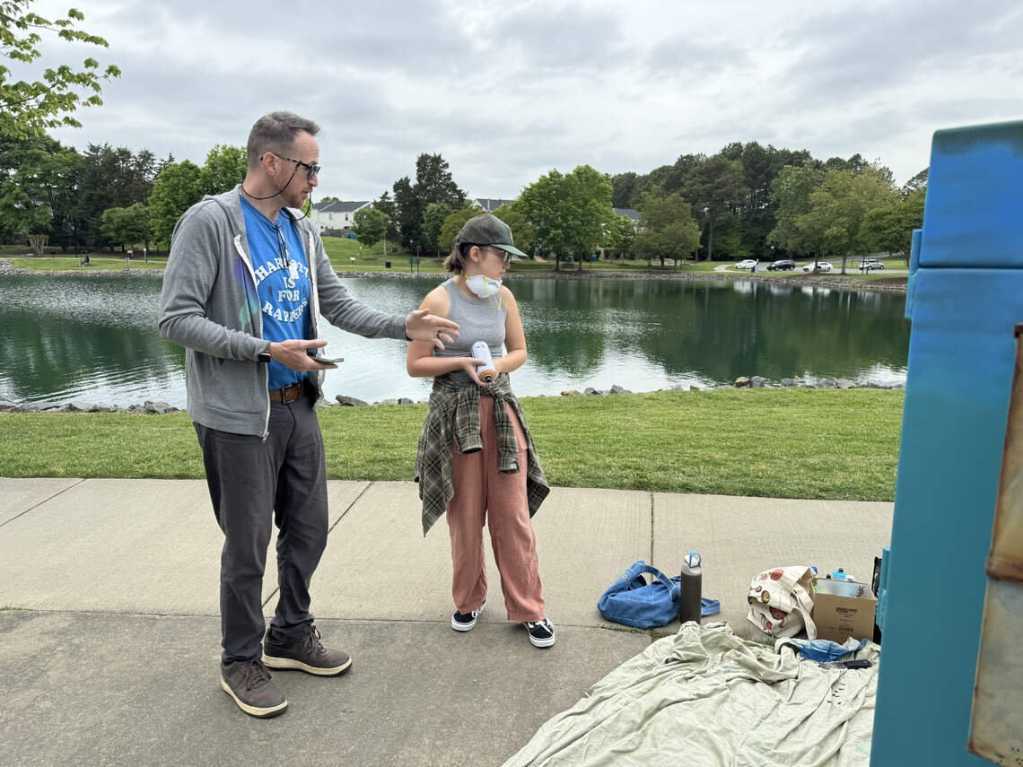 Queens University students, Pineville Lake Park unveil murals ...