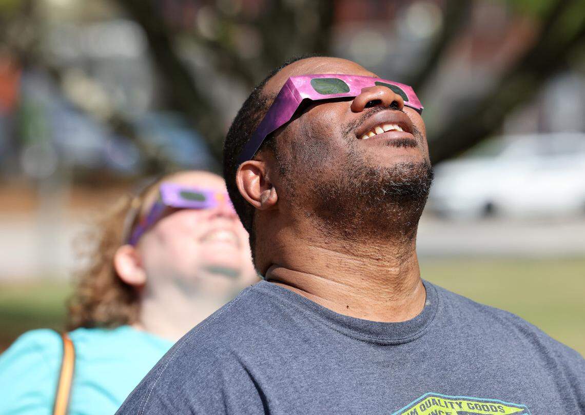 Photos: 2024 solar eclipse passes over Charlotte NC | Charlotte Observer