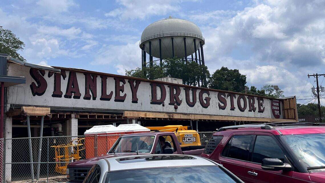 Sign for Stanley Drug Store in Charlotte unveiled during renovations ...