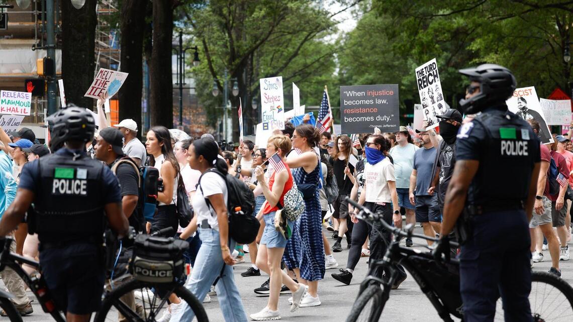 ‘No Kings’ anti-Trump protest brings thousands to Charlotte | Charlotte ...