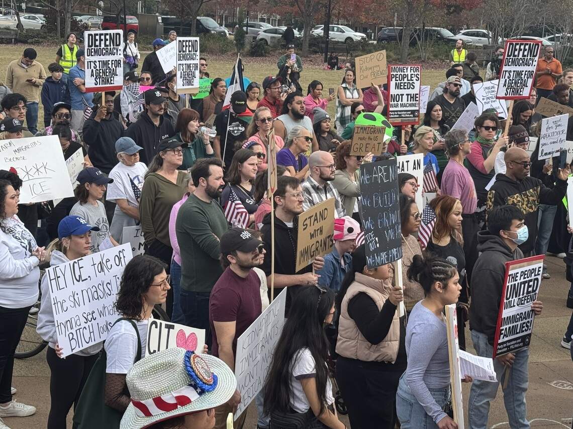 Hundreds march in Charlotte against Border Patrol operations ...