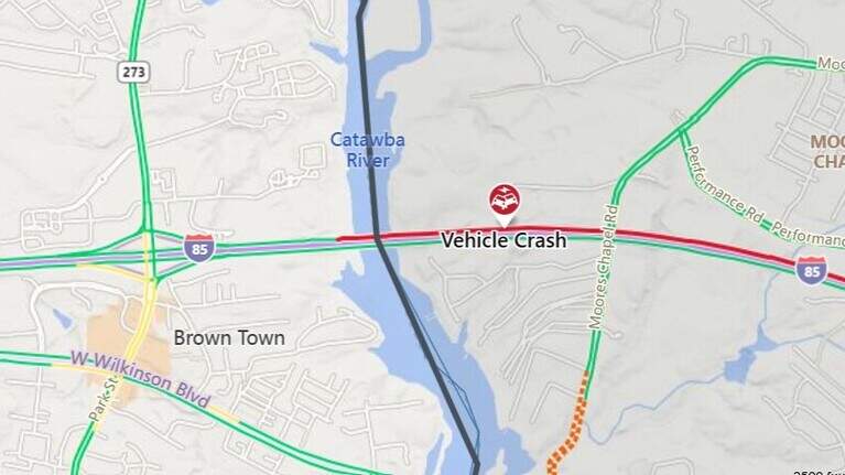 NCDOT: All I-85 South lanes closed in Charlotte after wreck ...