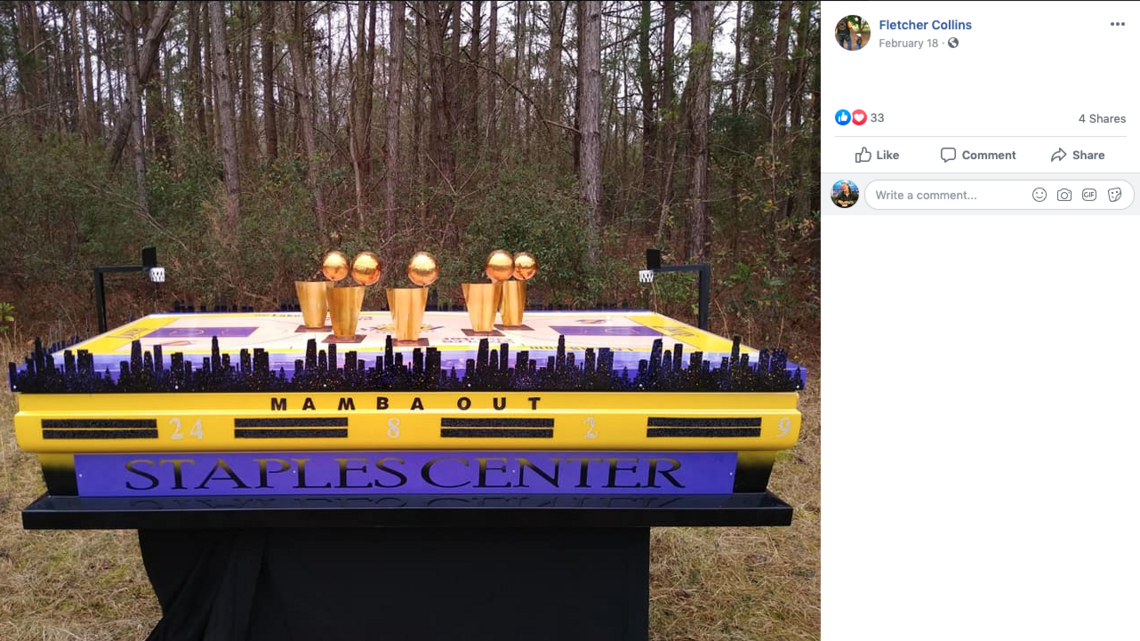 Memorial casket for Kobe Bryant was custom made by NC man | Charlotte ...