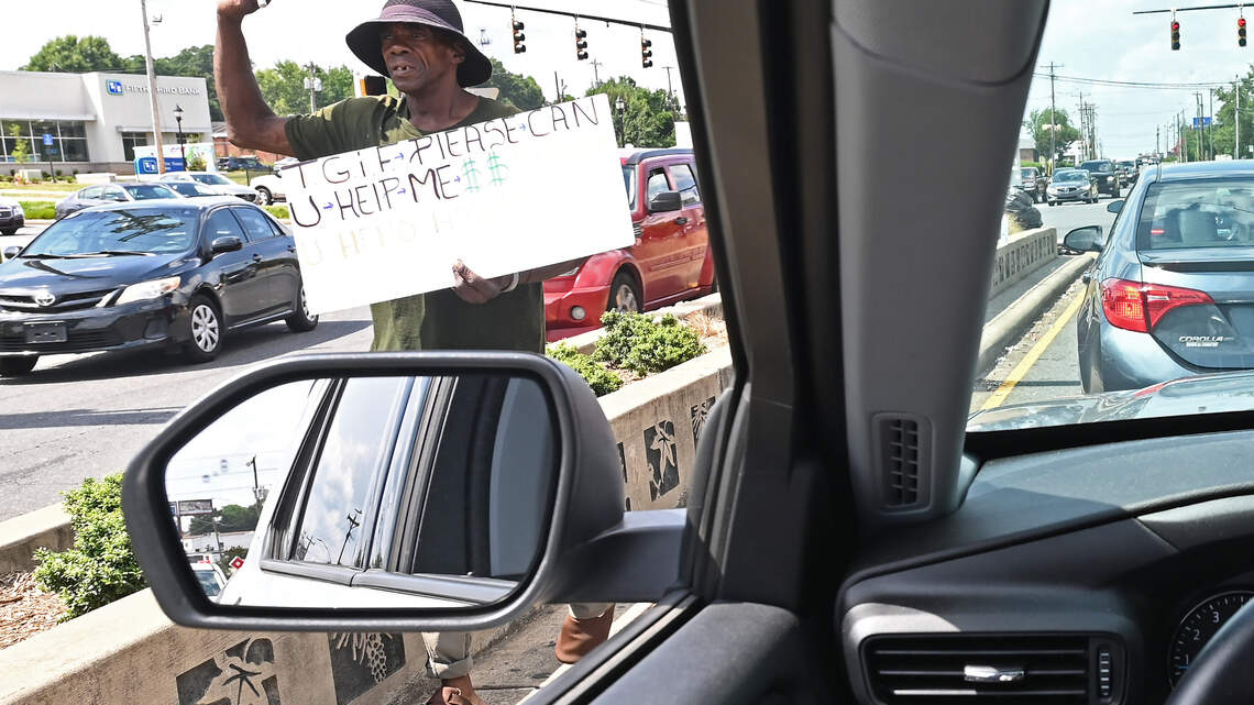 Meet two homeless men panhandling at Charlotte intersection | Charlotte ...