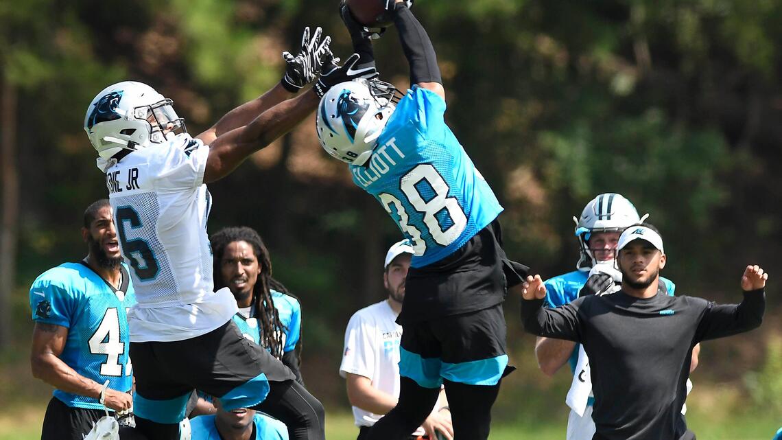 Javien Elliott surprises Panthers, intercepts Cam Newton | Charlotte ...