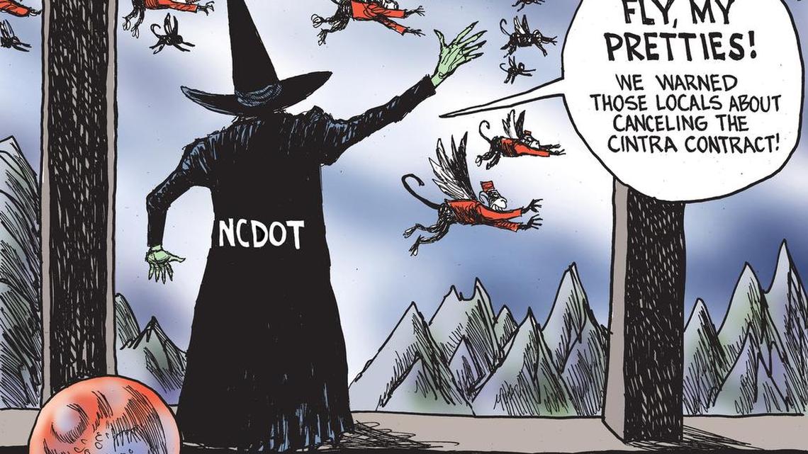 Siers cartoon: NCDOT and the Cintra contract | Charlotte Observer