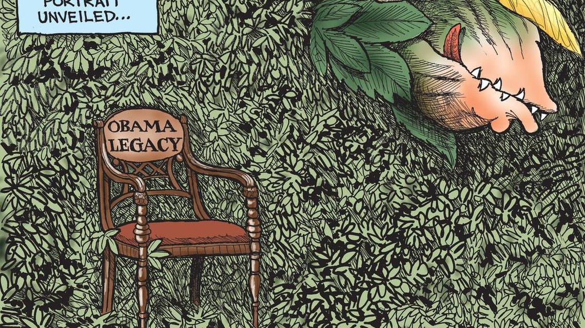 Kevin Siers cartoon: The official Obama portrait | Charlotte Observer